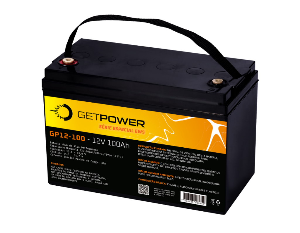 Bateria Estacionária VRLA Getpower 12v 100Ah (GP 12-100 EWS) - Powersafe